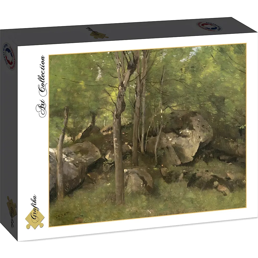 Grafika Puzzle Art Collection Jean-Baptiste-Camille Corot: Rocks in the ...