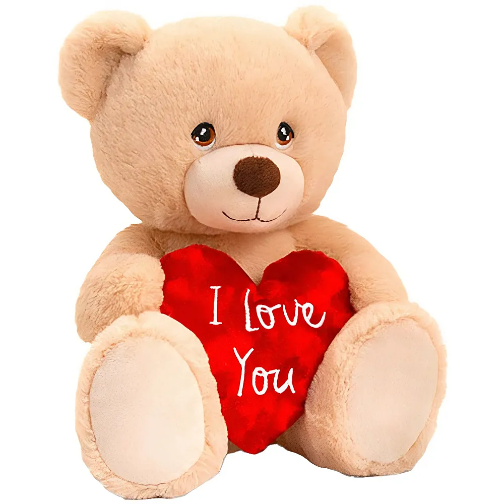 meinspielzeug - KeelToys Keeleco Bär mit Herz Valentin Braun 30cm ...